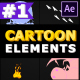 Cartoon Animated Elements | After Effects, After Effects Project Files