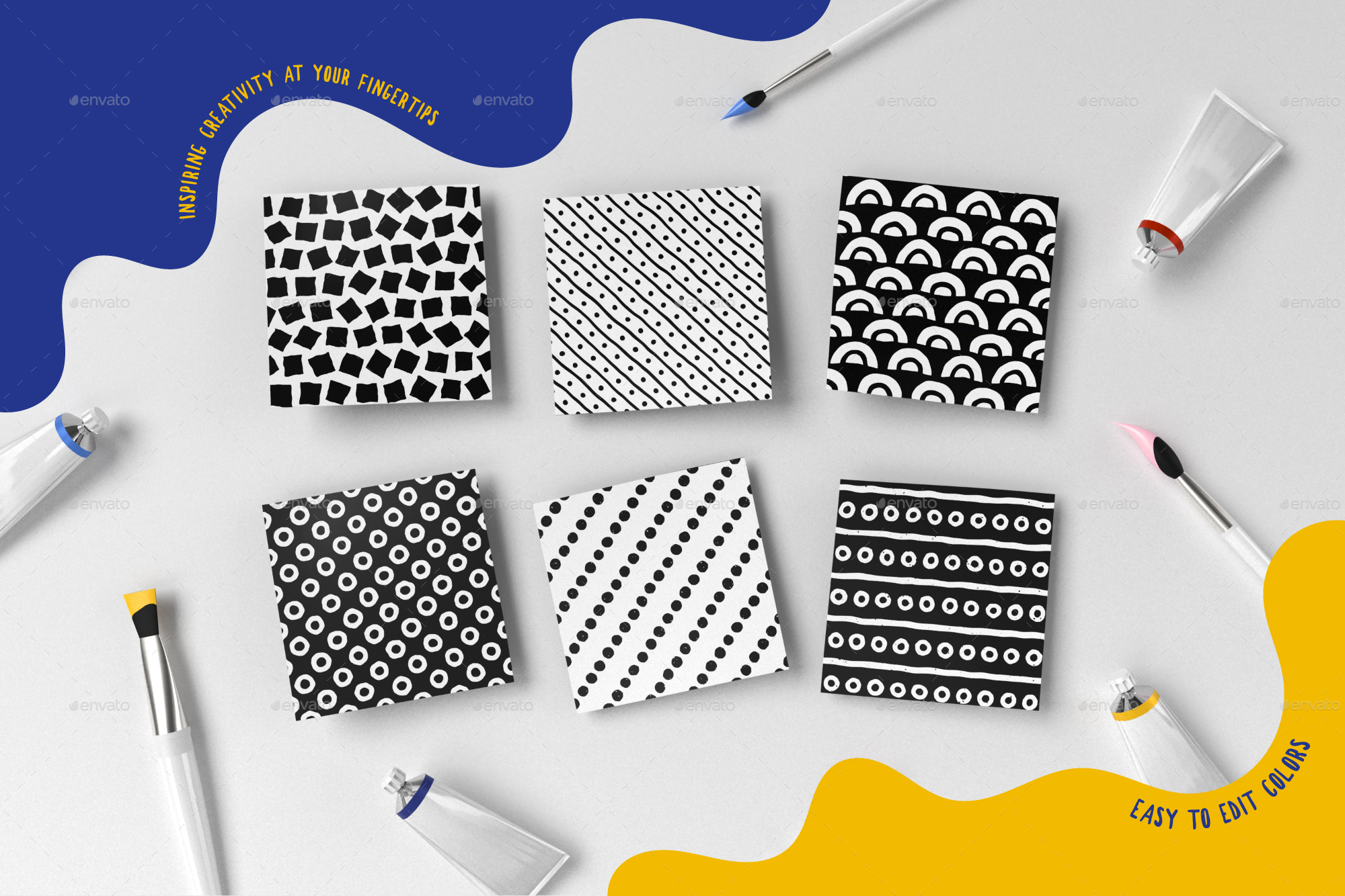 100 Hand-drawn seamless patterns collection by Samolevsky | GraphicRiver