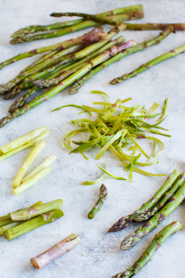 Peeling fresh asparagus Stock Photo by katrinshine | PhotoDune