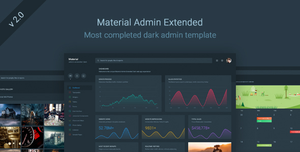 Material Admin Extended - Dark Responsive Template by rushenn | ThemeForest