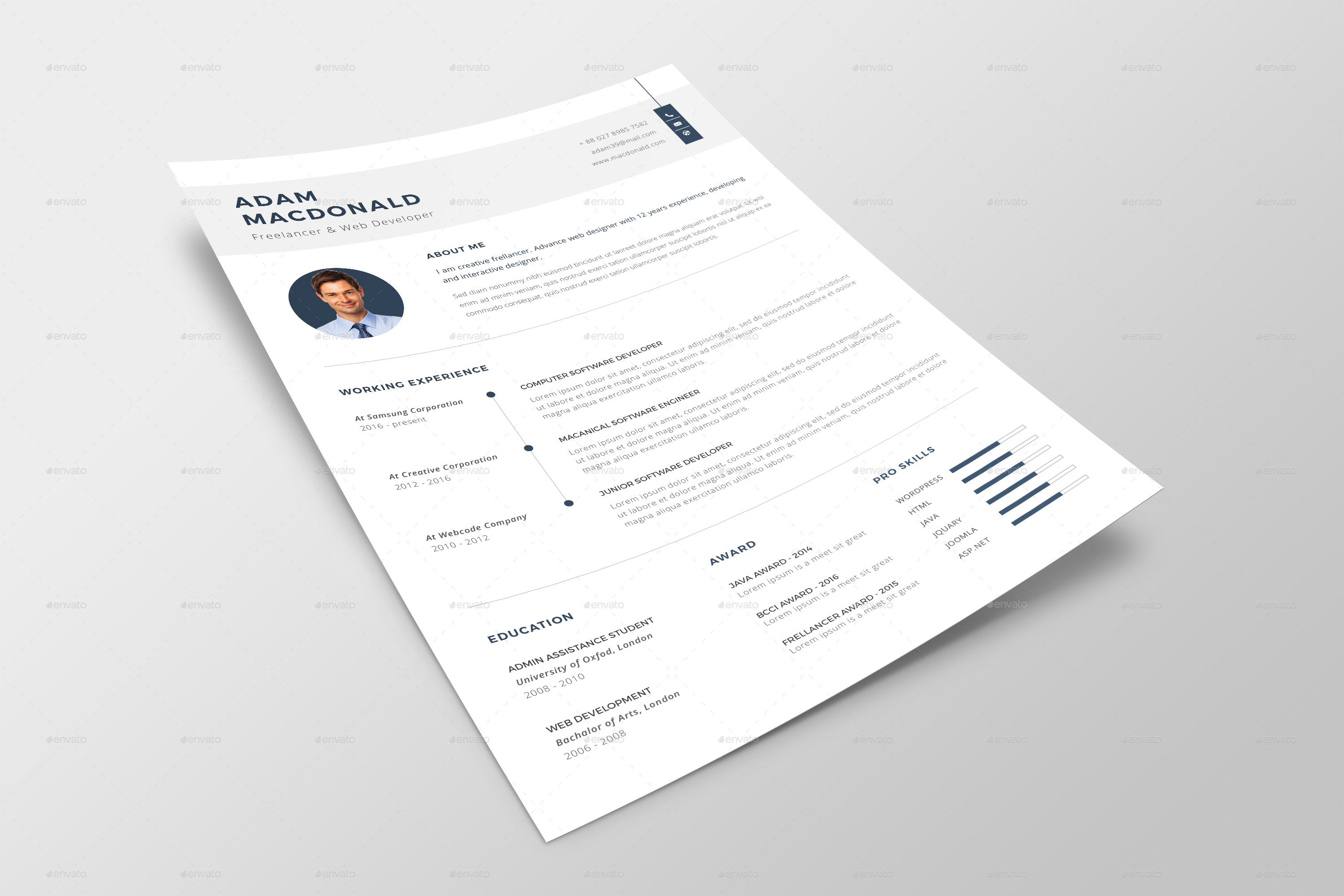 Professional Resume, Print Templates | GraphicRiver