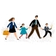 Parents Lead Children To School Vector, Vectors | GraphicRiver