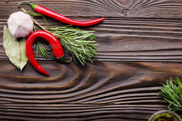 Flat lay Food background frame made of oils condiments and spice Stock ...