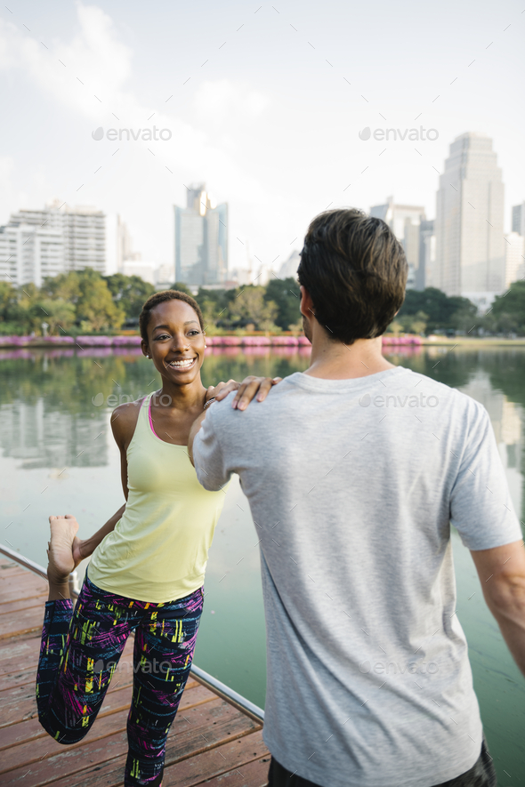 Urban couple exercise together Stock Photo by Rawpixel | PhotoDune