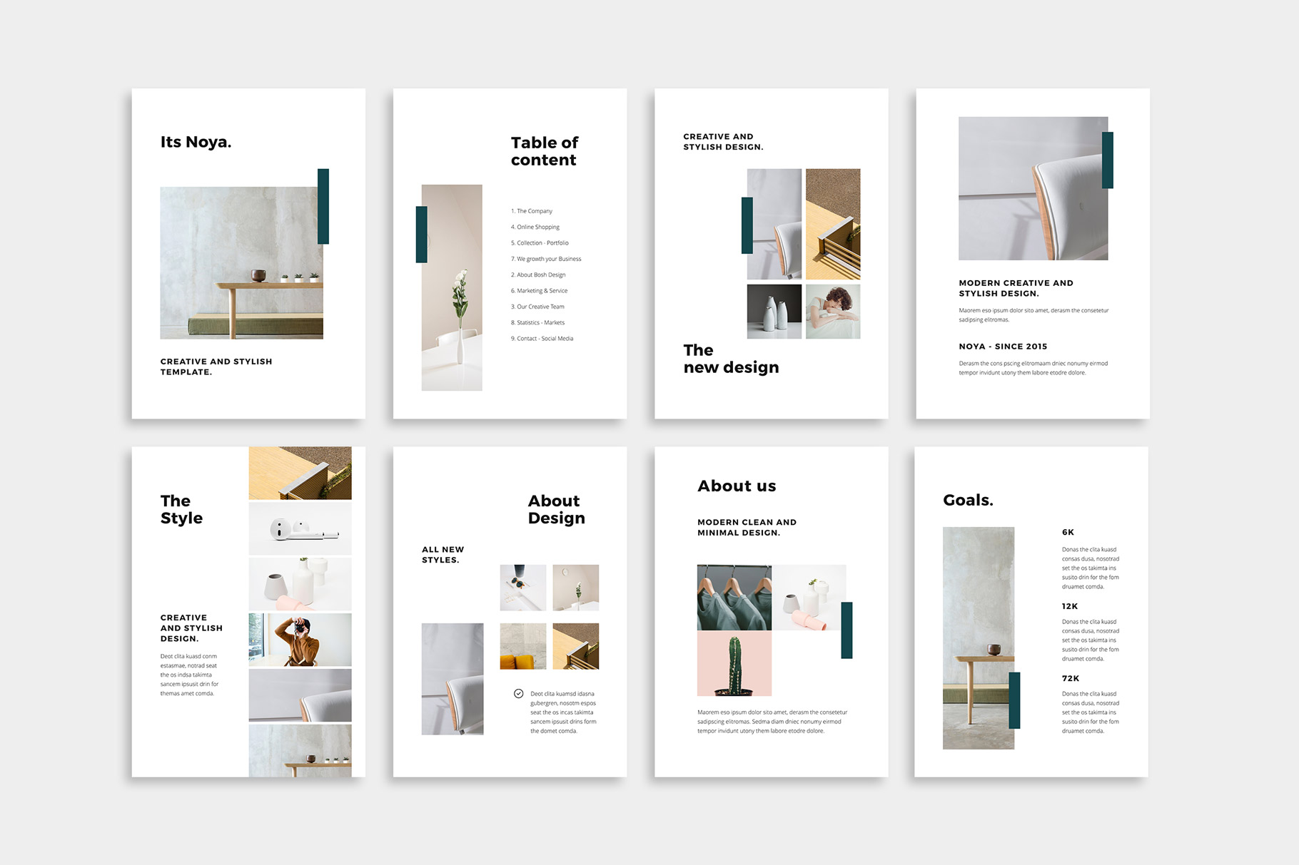 NOYA - Vertical Powerpoint Presentation Template, Presentation Templates