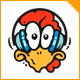 Musical Chicken in Headphones Logo by Kapacyko | GraphicRiver