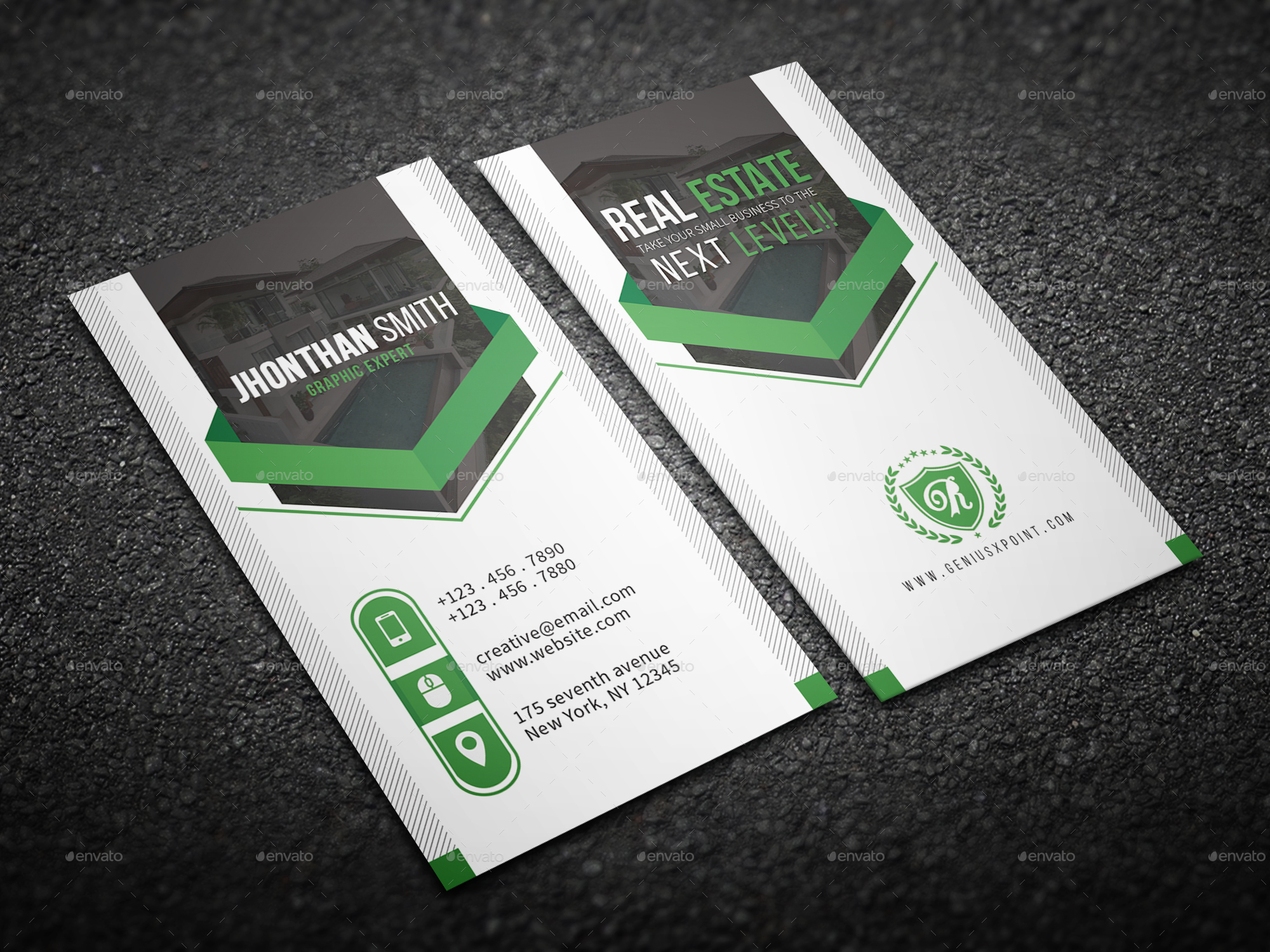 Real Estate Business Card, Print Templates | GraphicRiver