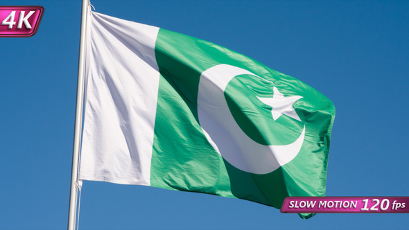 State Flag Of Pakistan, Stock Footage | VideoHive