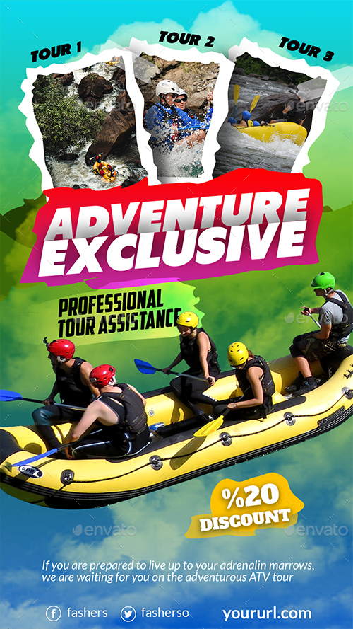 Adventure Social Media Post & Stories, Web Elements | GraphicRiver