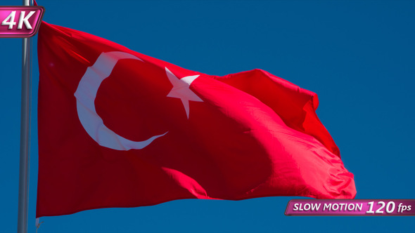 State Flag Of Turkey, Stock Footage | VideoHive