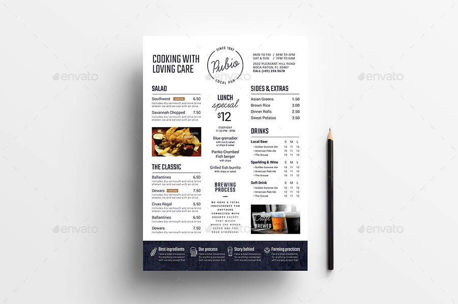 Bar Menu Templates Bundle, Print Templates | GraphicRiver