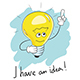 I Have an Idea Light Bulb, Vectors | GraphicRiver