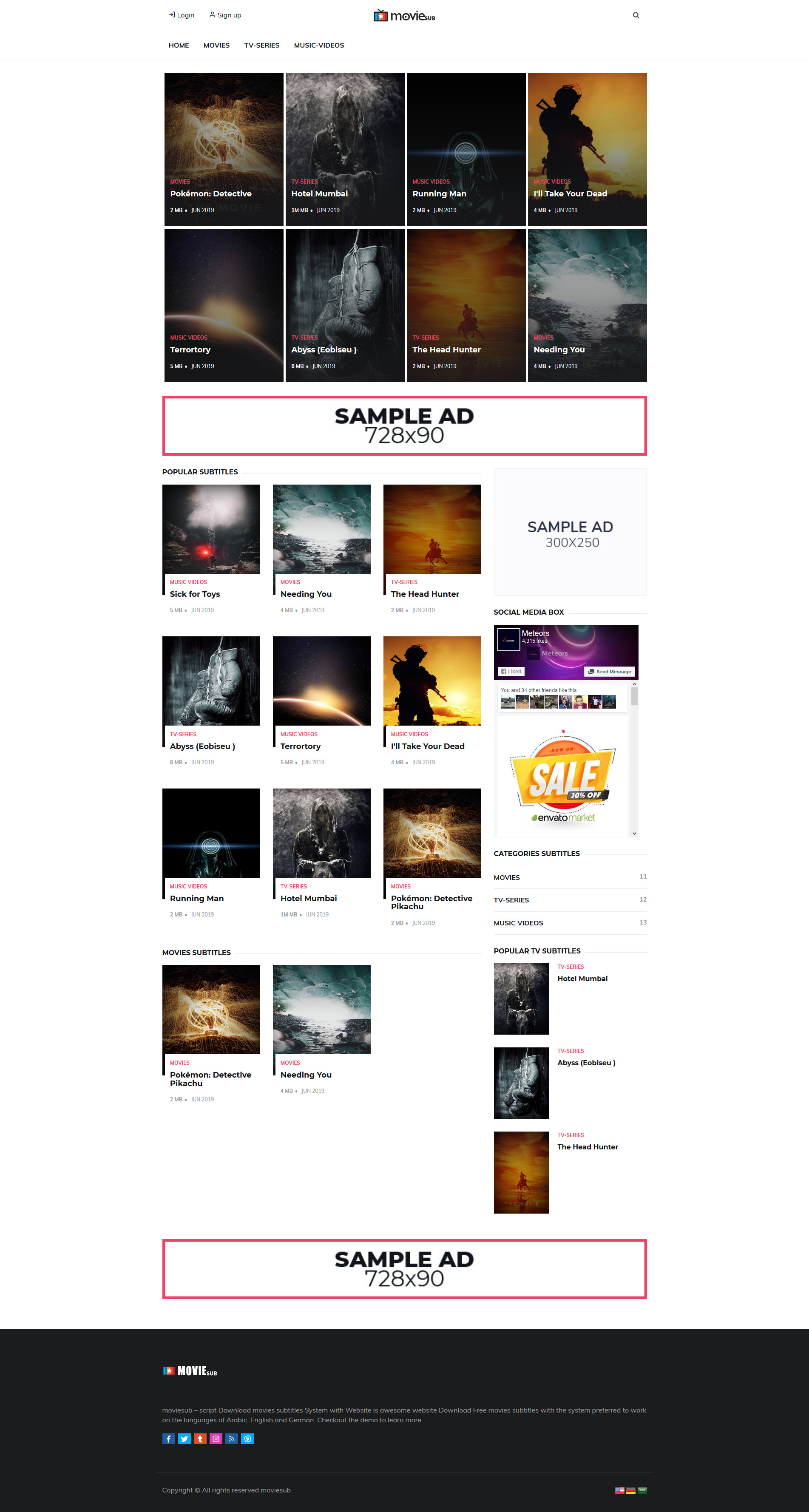 Moviesub – script Download movies translation System with Website by ...