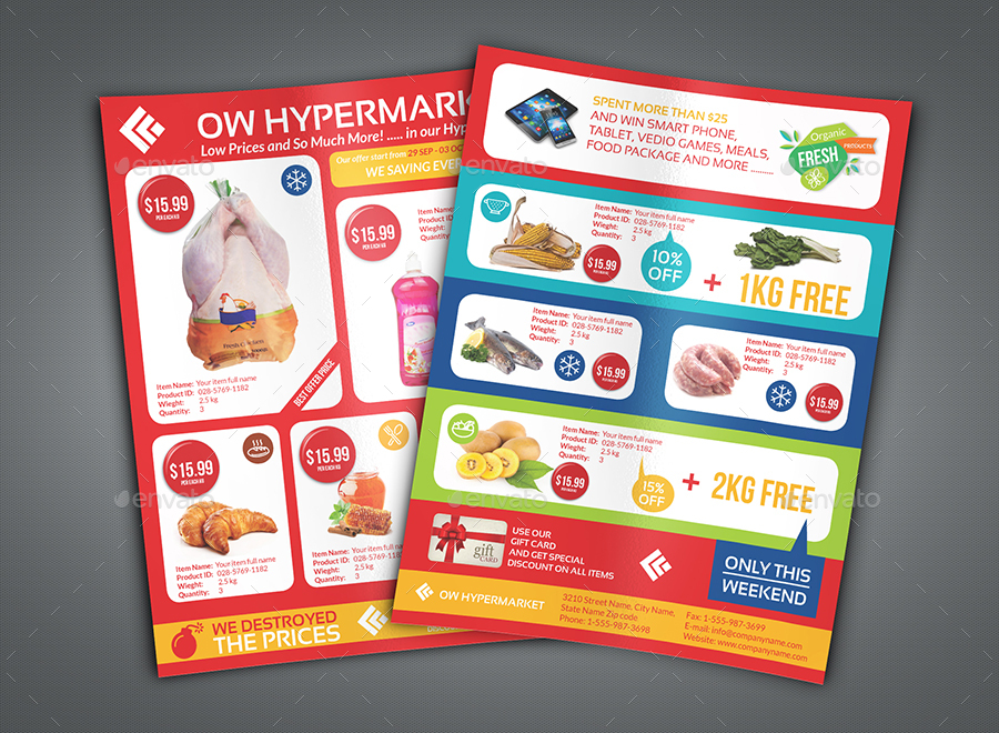 Supermarket Flyer Template Vol.2, Print Templates | GraphicRiver