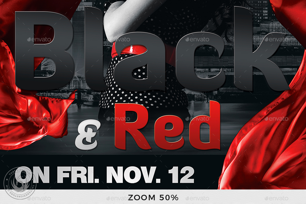 Black and Red Flyer Template V2, Print Templates | GraphicRiver