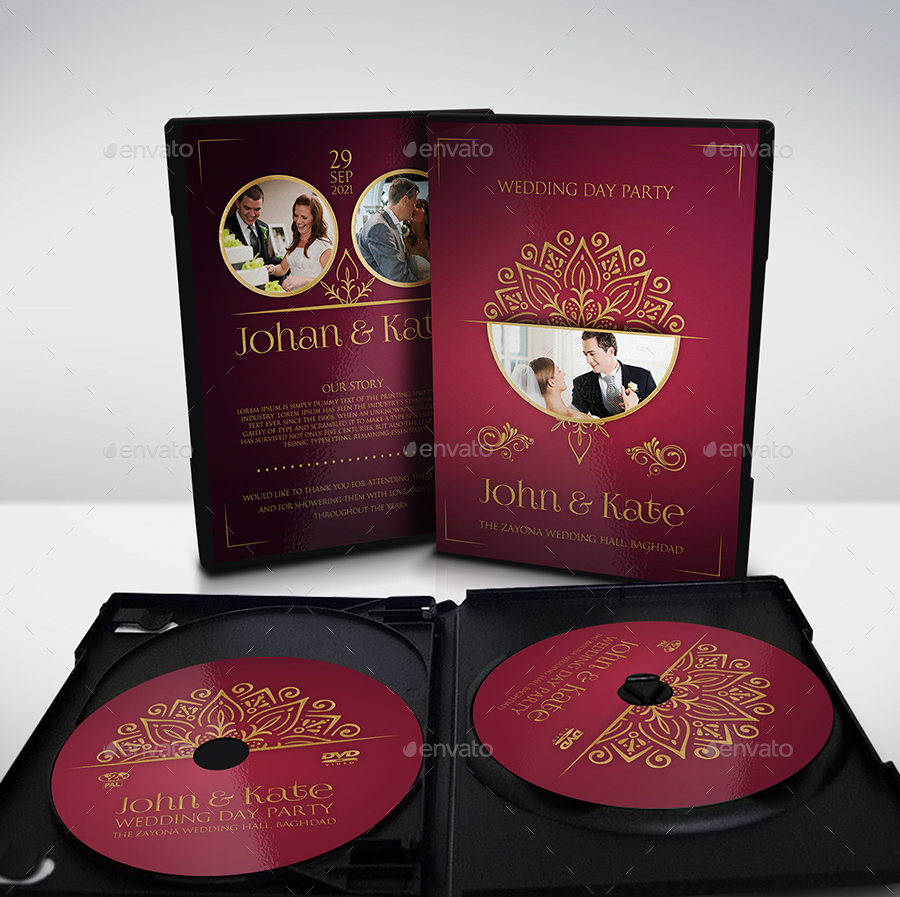 Wedding DVD Cover and Label Template Vol.13, Print Templates | GraphicRiver