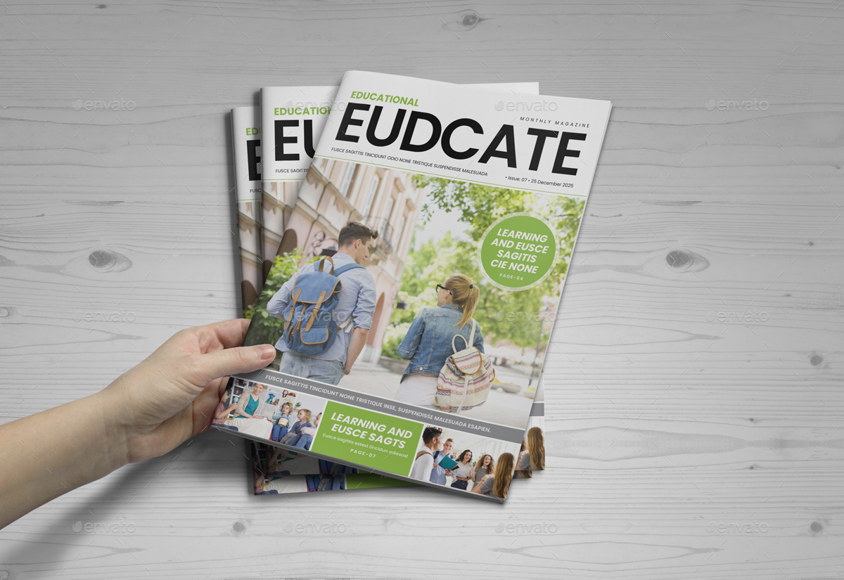Education Magazine Template, Print Templates | GraphicRiver