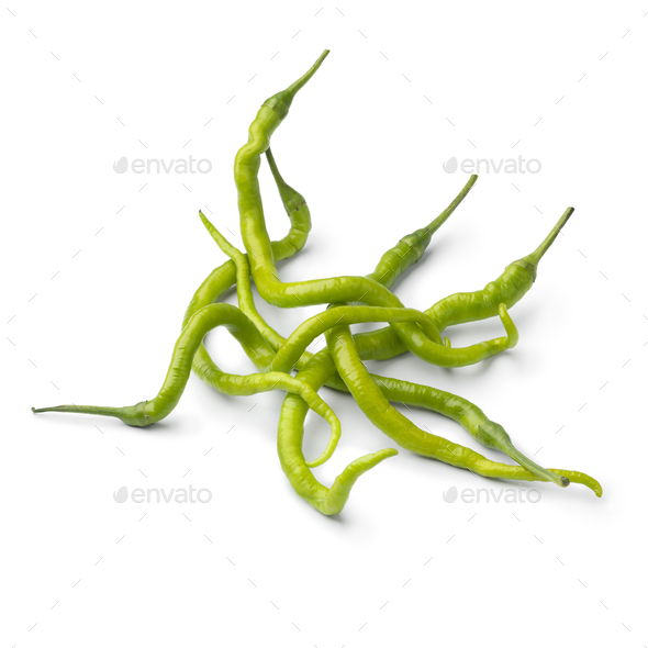 Heap of fresh green sweet Turkish peppers Stock Photo by picturepartners