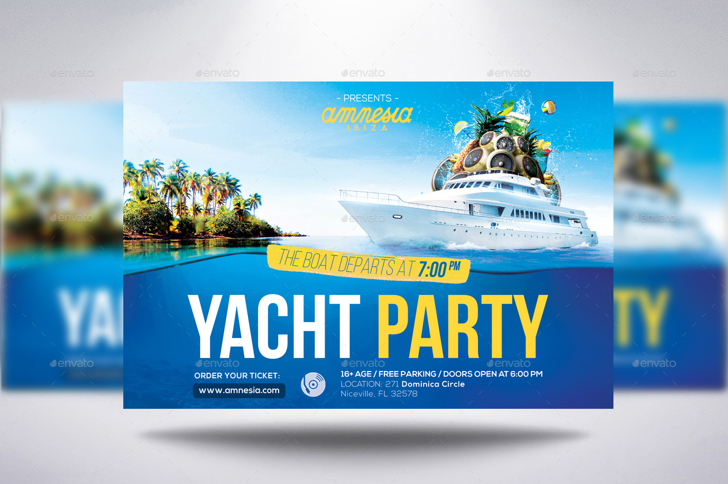 Yacht Party Flyer Vol.3, Print Templates | GraphicRiver