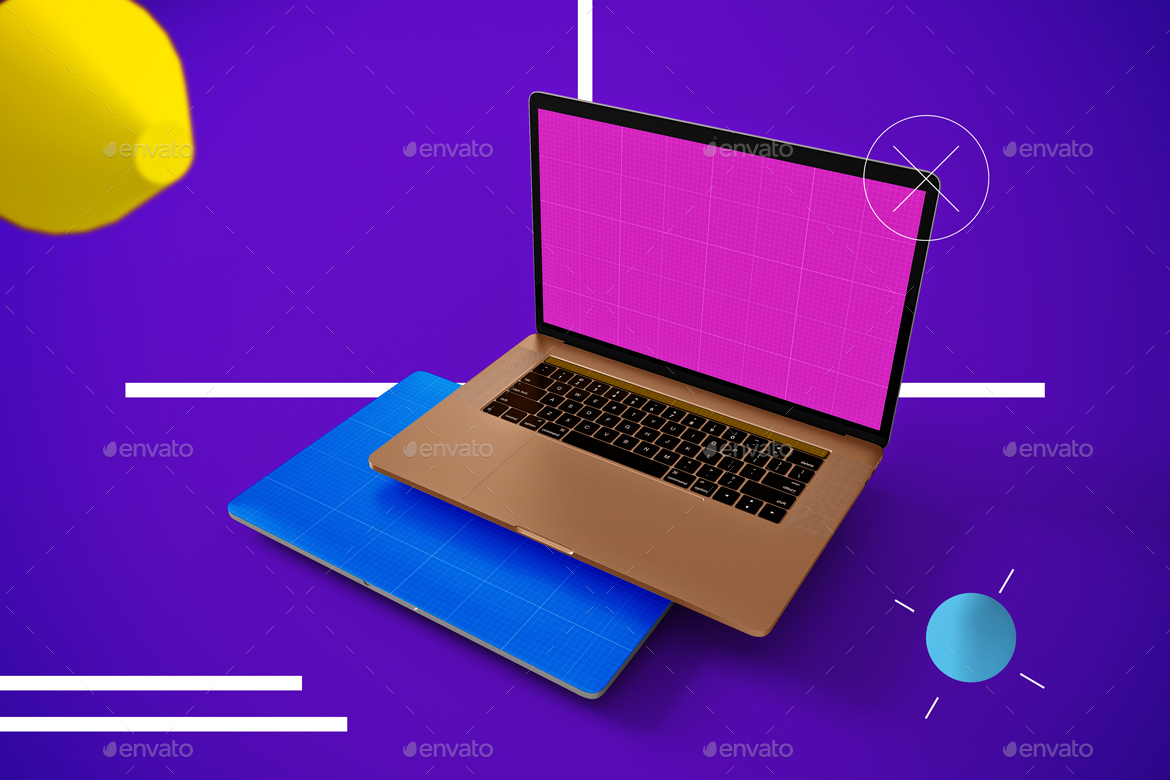 Abstract Floating Laptop Pro, Graphics | GraphicRiver