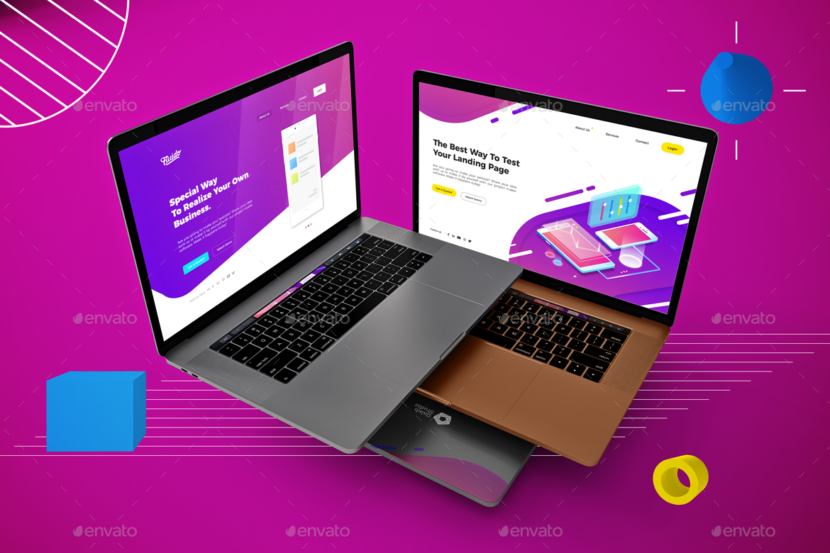 Abstract Floating Laptop Pro, Graphics | GraphicRiver