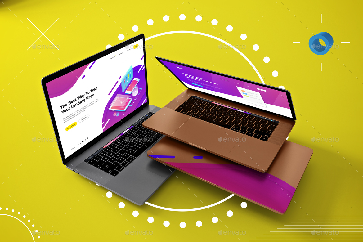 Abstract Floating Laptop Pro, Graphics | GraphicRiver