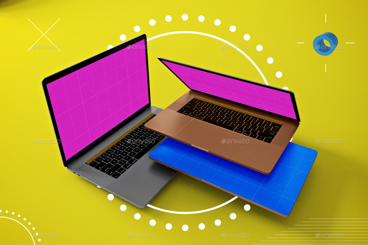 Abstract Floating Laptop Pro, Graphics | GraphicRiver