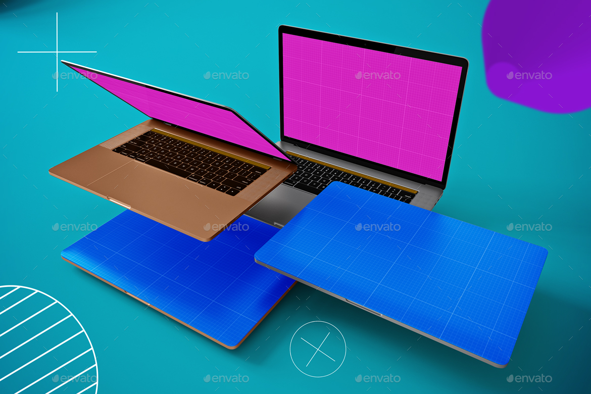 Abstract Floating Laptop Pro, Graphics | GraphicRiver