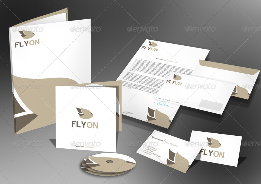 Flyon Corporate Identity Branding Package, Print Templates | GraphicRiver