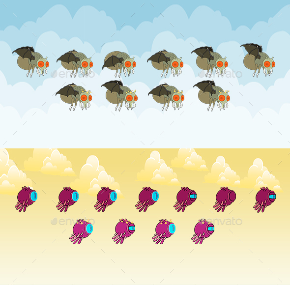 Game Asset: Enemy Game Character Sprite Sheets, Game Assets | GraphicRiver