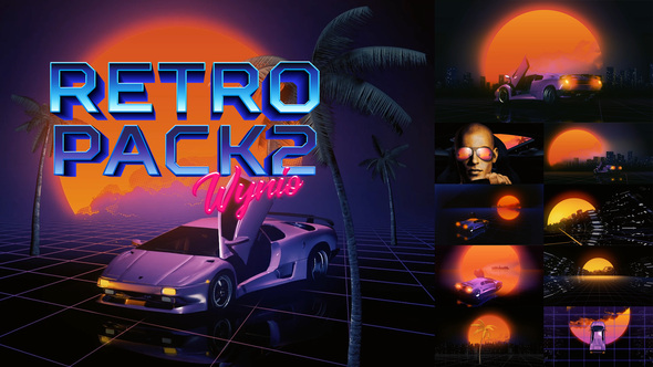 Retro Future Background Loops 2, Motion Graphics | VideoHive