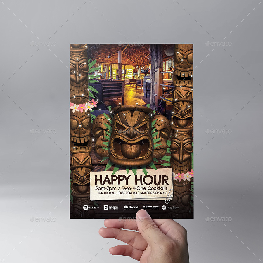 Tiki Bar Flyer Templates, Print Templates | GraphicRiver
