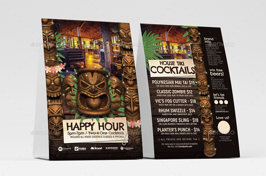 Tiki Bar Flyer Templates, Print Templates | GraphicRiver