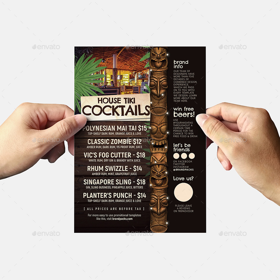 Tiki Bar Flyer Templates, Print Templates | GraphicRiver