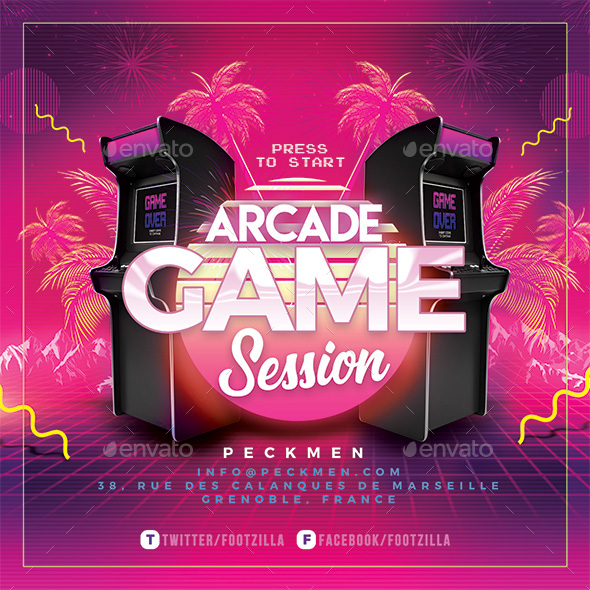 Arcade Game Flyer, Print Templates | GraphicRiver