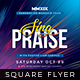 Sing Praise - Square Church Flyer, Print Templates | GraphicRiver