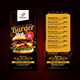 Burger Shop Rack Card Template, Print Templates | GraphicRiver