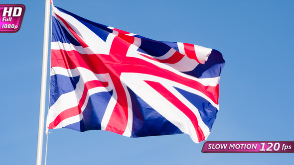 UK Flag Fluttering In The Wind, Stock Footage | VideoHive