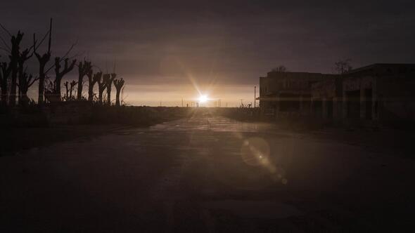 Ghost Town at Sunset., Stock Footage | VideoHive
