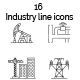 Industry Line Icons, Vectors | GraphicRiver