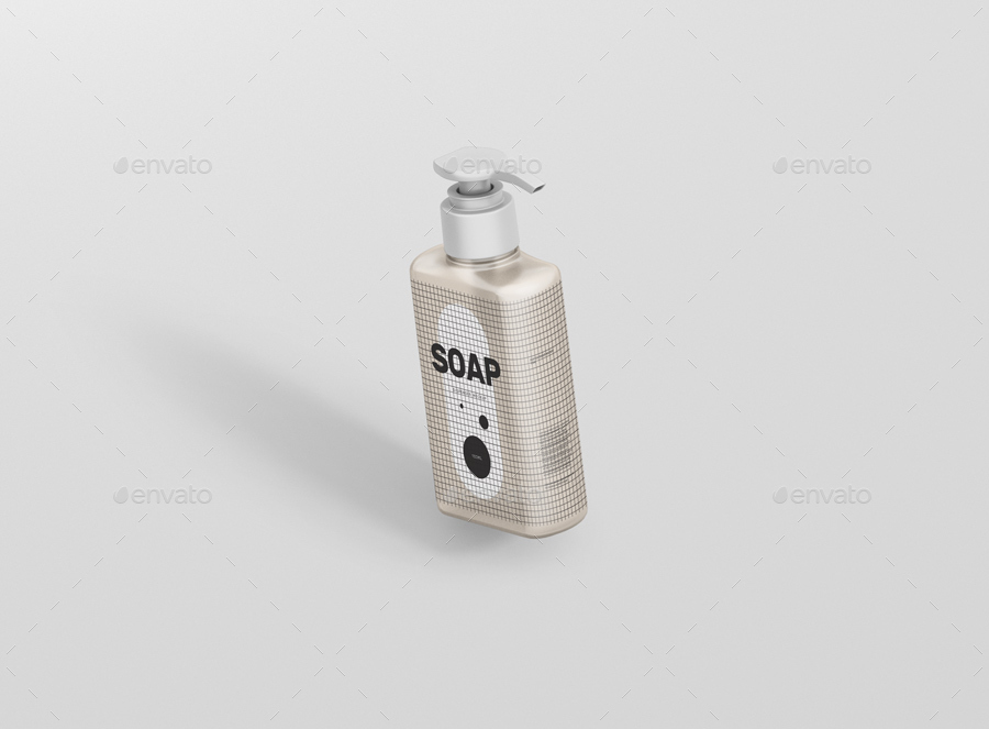 Soap Dispenser Mockup Rectangle Small, Graphics | GraphicRiver