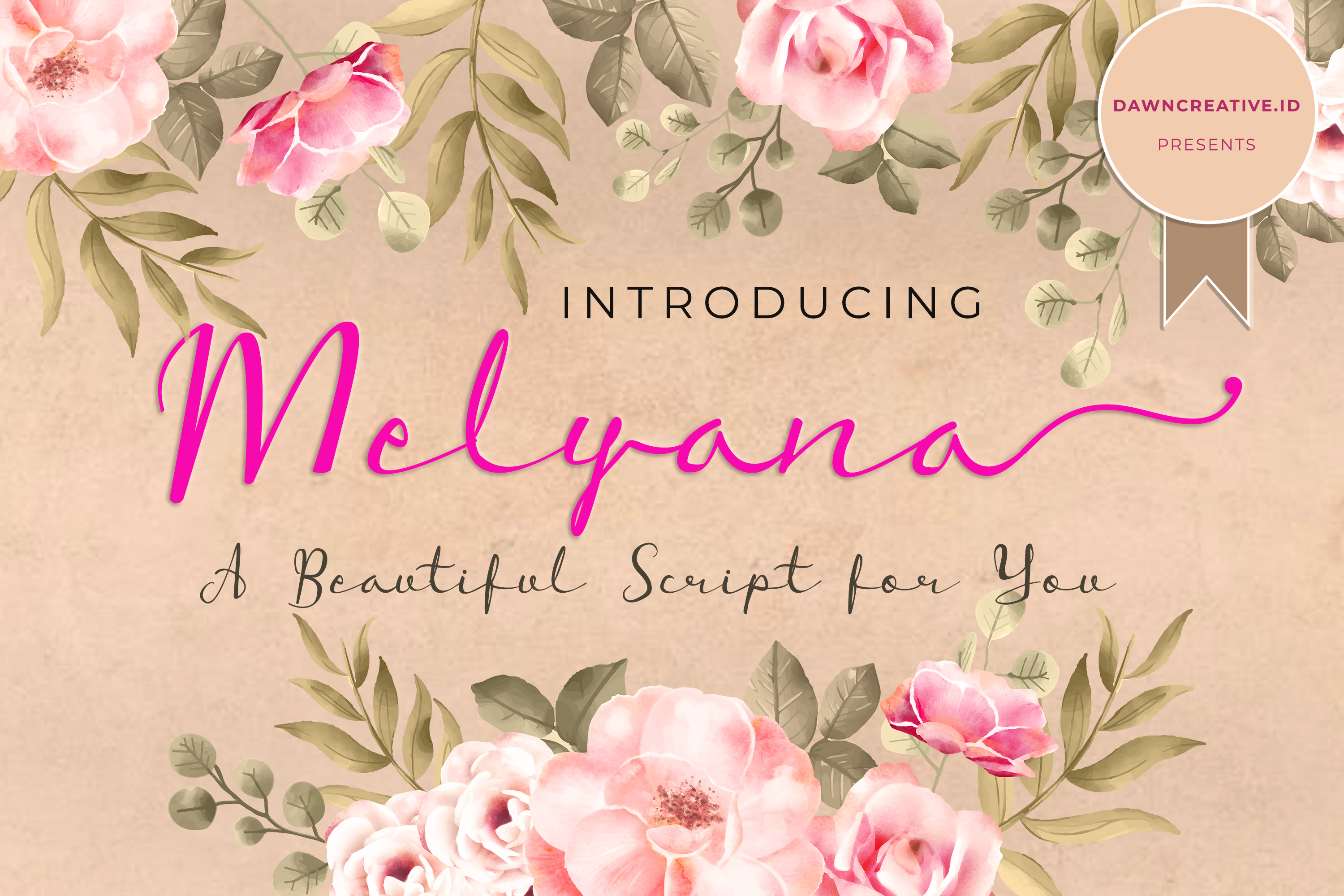 Melyana Script Font, Fonts | GraphicRiver