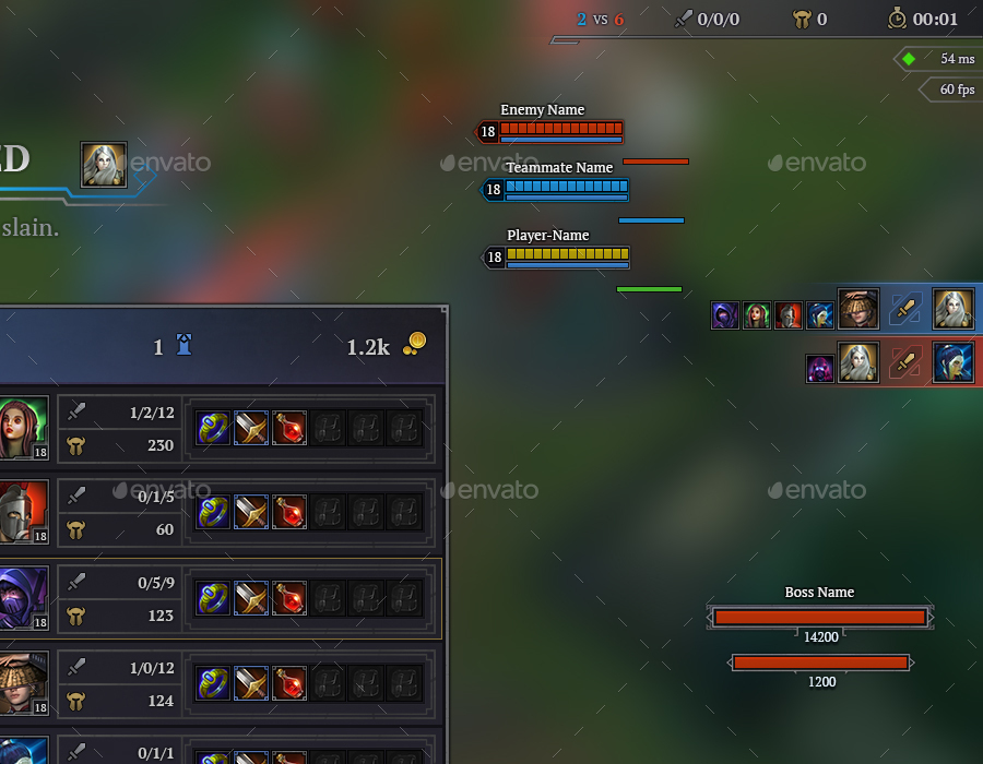 Raven - User Interface, Game Assets | GraphicRiver
