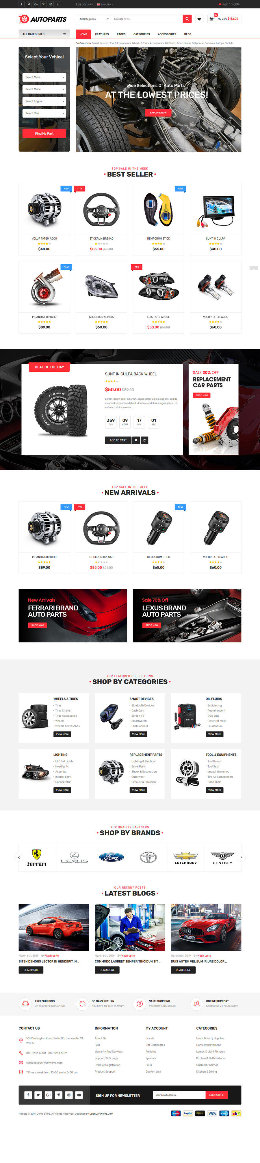 AutoParts - Tools, Equipments and Accessories Store HTML Template by ...