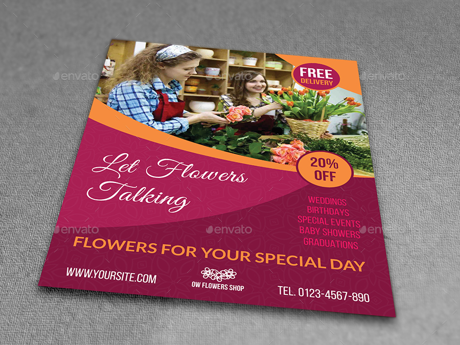 Flower Shop Flyer Template Vol.2, Print Templates | GraphicRiver