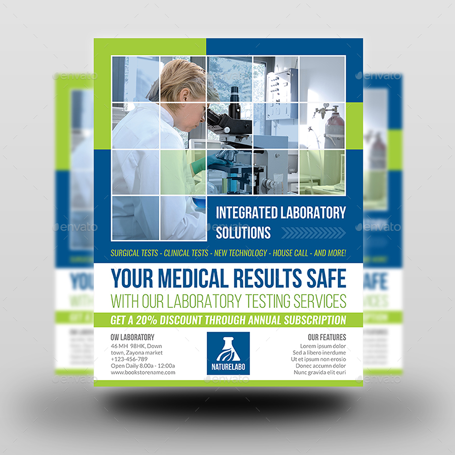 Medical Laboratory Flyer Template Vol.2, Print Templates | GraphicRiver