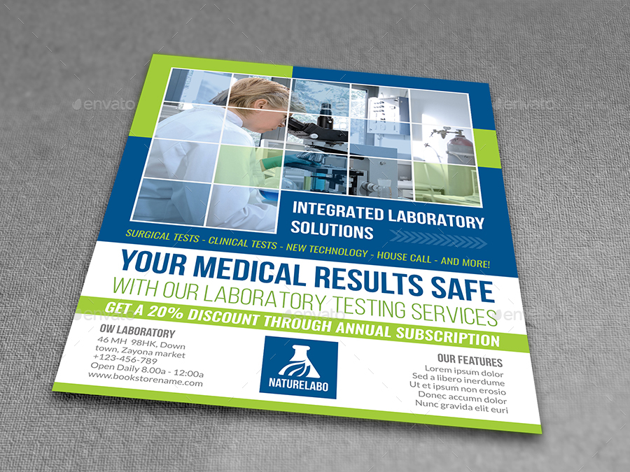 Medical Laboratory Flyer Template Vol.2, Print Templates | GraphicRiver