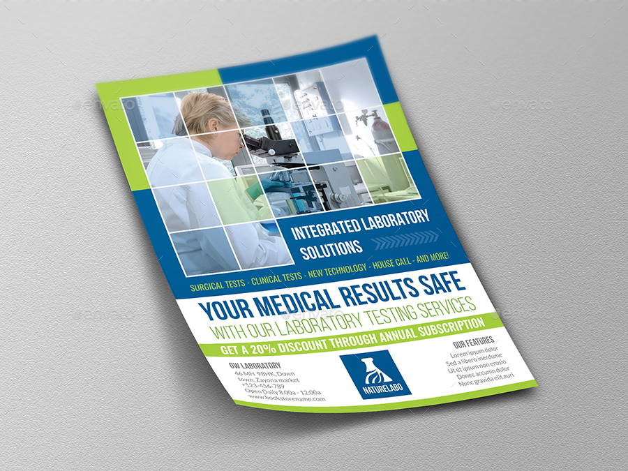 Medical Laboratory Flyer Template Vol.2, Print Templates | GraphicRiver