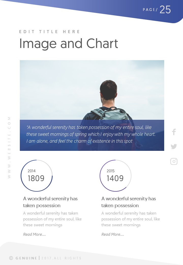 Genuine Portrait Business PowerPoint Template, Presentation Templates