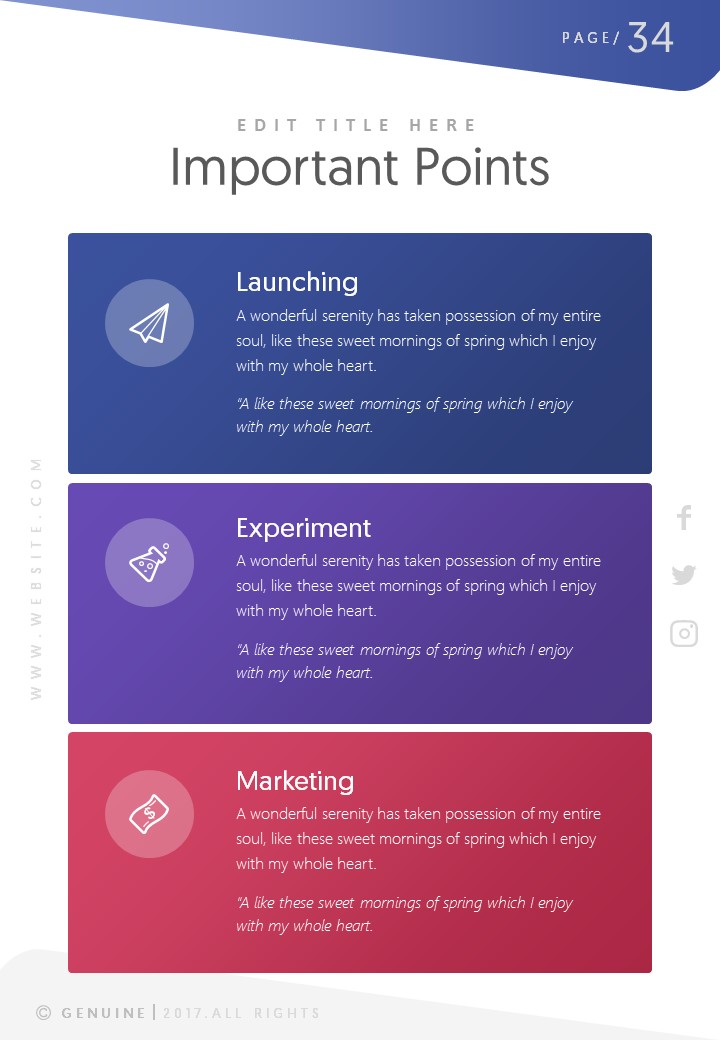 Genuine Portrait Business PowerPoint Template, Presentation Templates